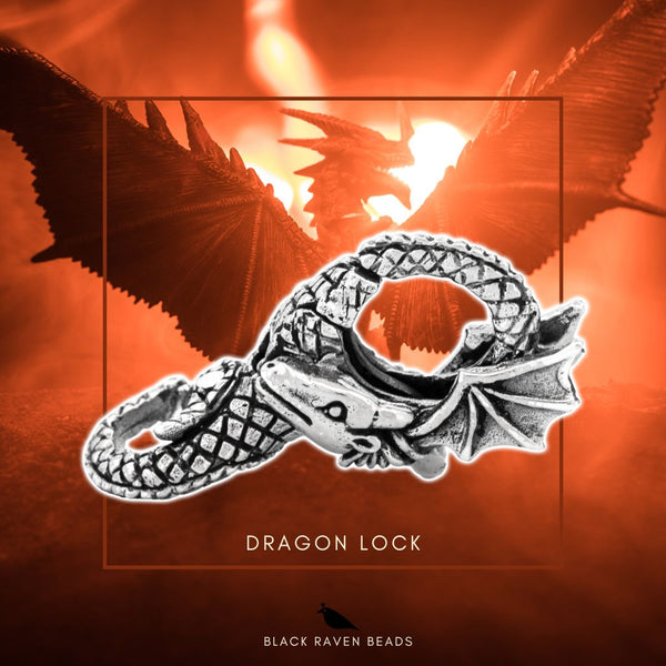 Black Raven Dragon Lock - Exclusive Bead Store